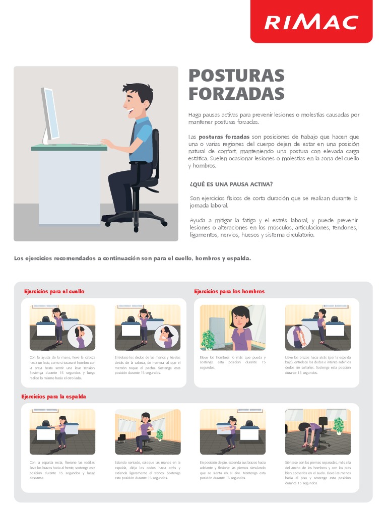 12 Afiche-Didactico Postura-Forzadas 50x70 | PDF | Rodilla | Sistema musculoesquelético