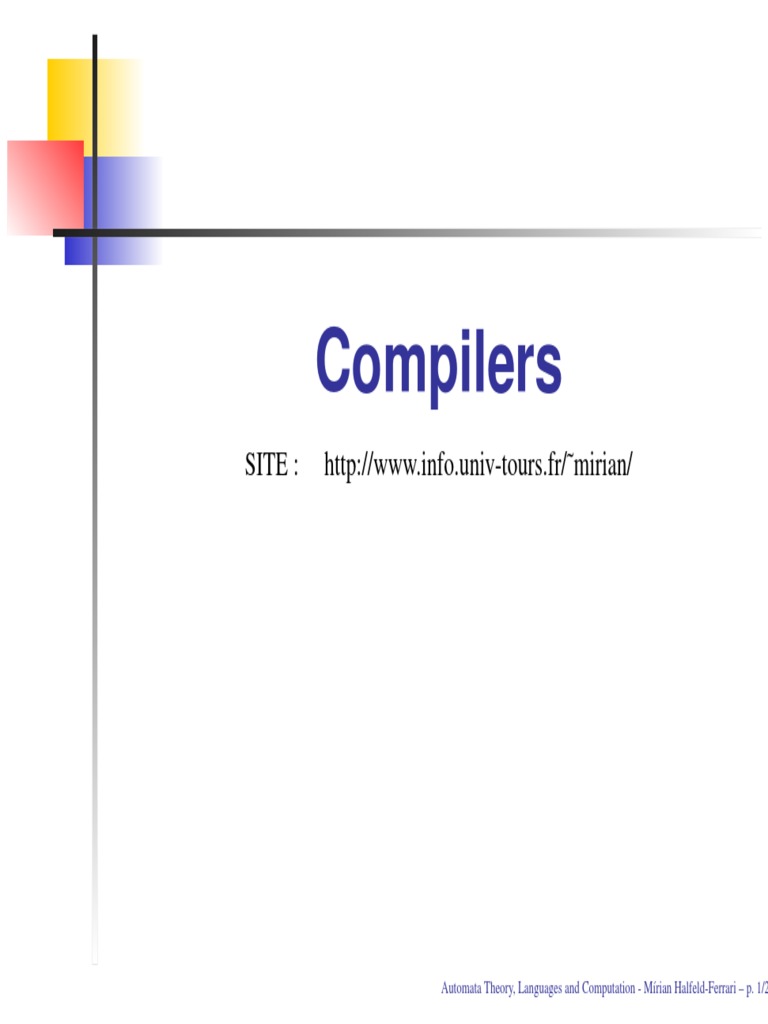 L3 Intro Compilers Pdf Parsing Compiler 