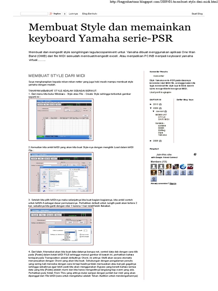 Cara Membuat Style Keyboard Yamaha | PDF