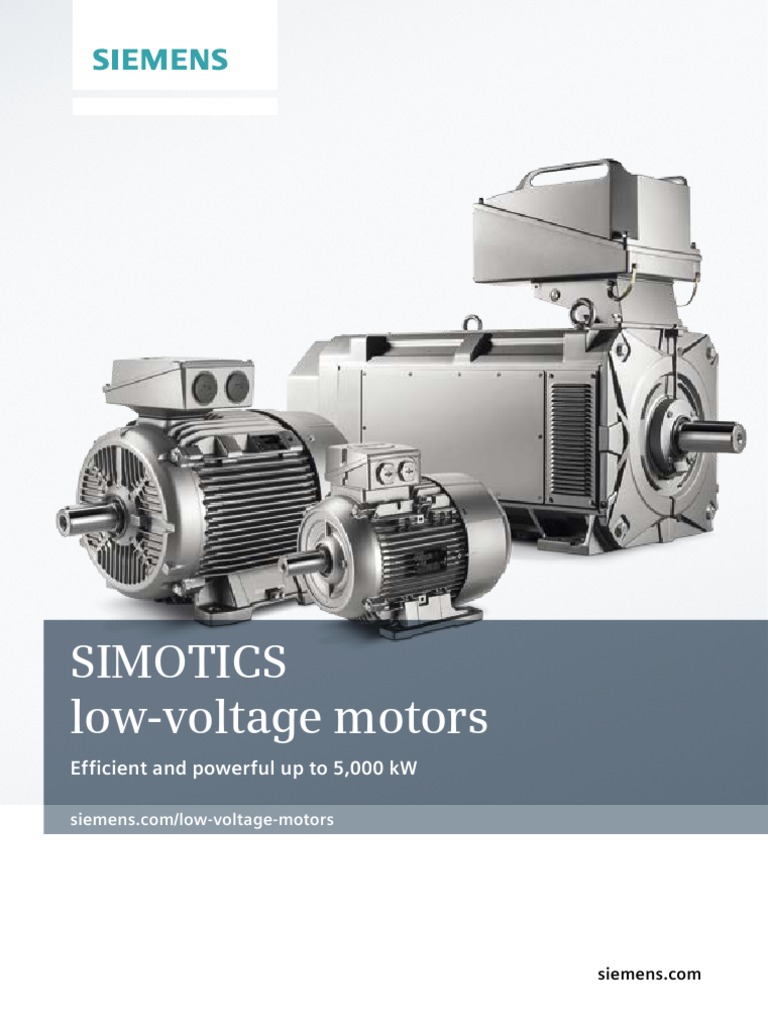 Simotics Low Voltage Motors en | PDF | Engines | Crane (Machine)