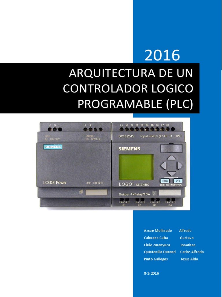 Trabajo Monografia - Final | PDF | Controlador lógico programable | Unidad Central de procesamiento