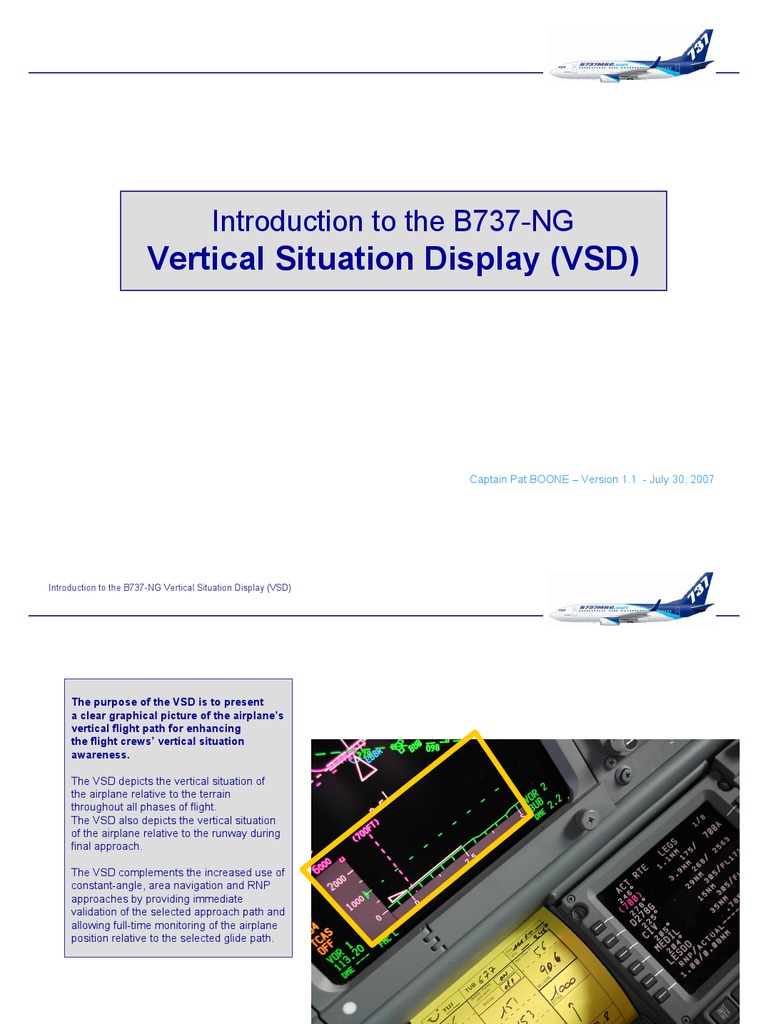 737 NG Vertical Situation Display VSD | Aviation | Aerospace