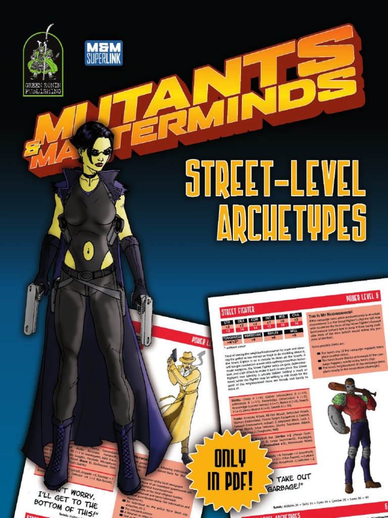 Mutants & Masterminds - Street Level Archetypes - 2nd Ed PDF | PDF ...