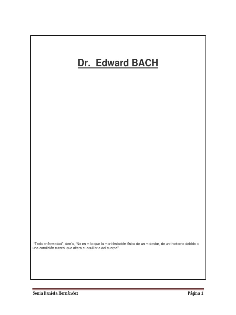 Biografia Dr. Edward Bach | PDF | Alma | Sufrimiento