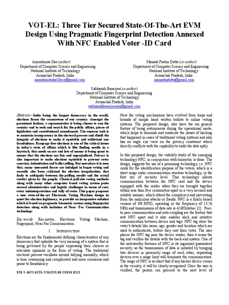 E Voting | PDF | Biometrics | Electronic Voting