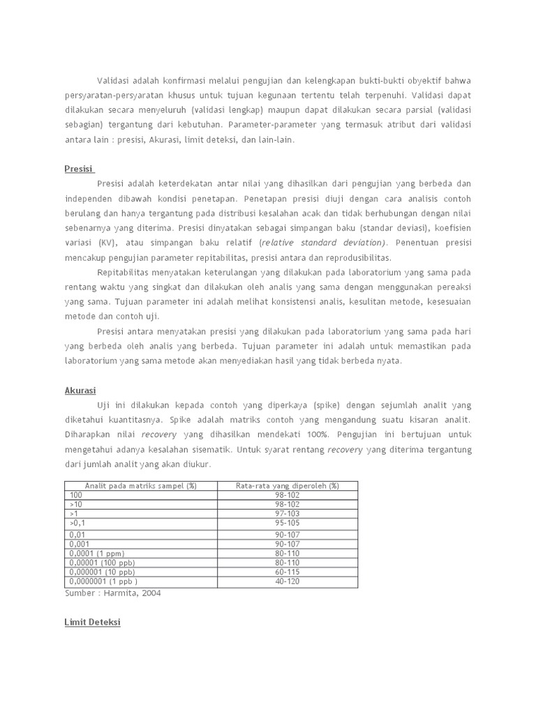 Validasi Adalah Konfirmasi Melalui Pengujian Dan Kelengkapan Bukti | PDF