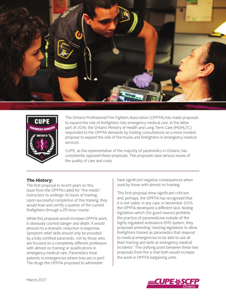 Paramedics Briefing Note 2017 | PDF | Paramedic | Emergency Medical ...