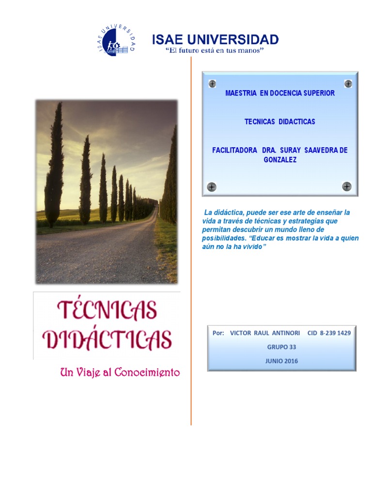 Tarea No 1 Ejemplos de Tecnicas Didacticas | PDF | Seminario | Aprendizaje