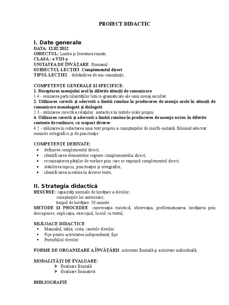 Complementul Direct | PDF