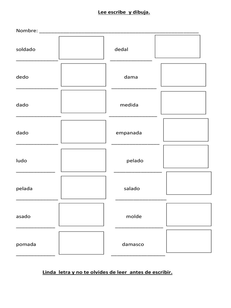 Lee Escribe y Dibuja | PDF