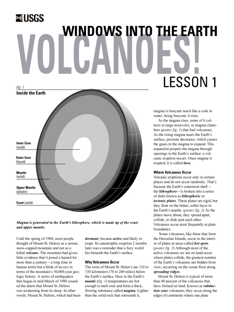 Lesson1 All | PDF | Volcano | Types Of Volcanic Eruptions