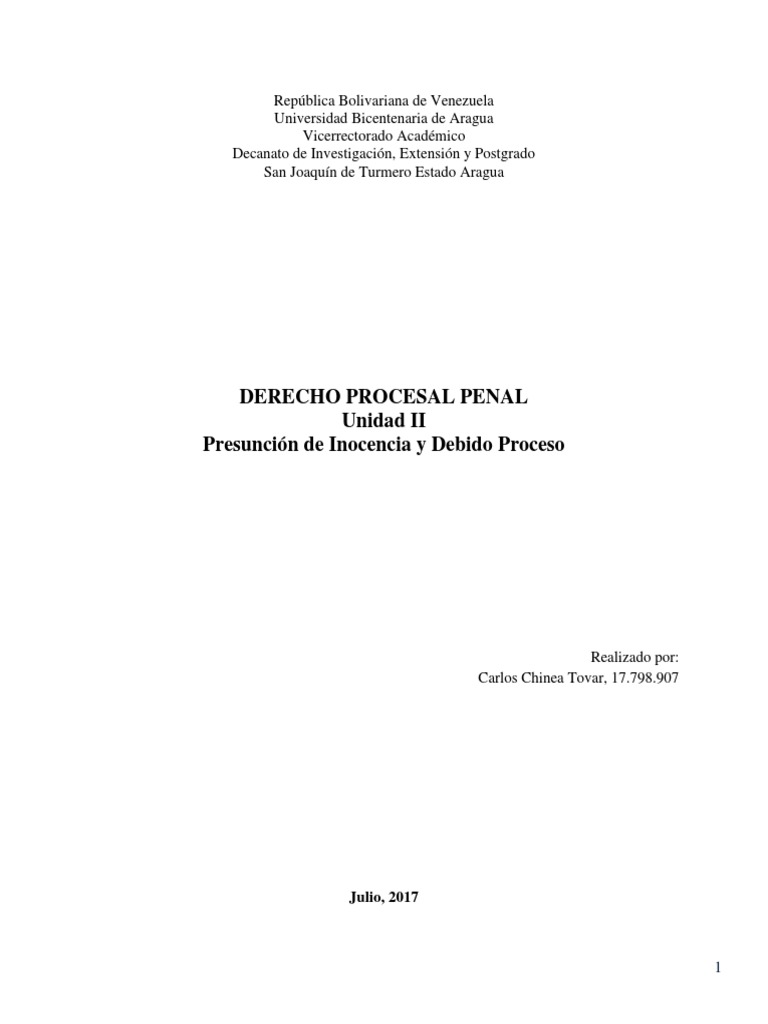 Carlos Chinea | PDF | Debido al proceso | Procedimiento Criminal