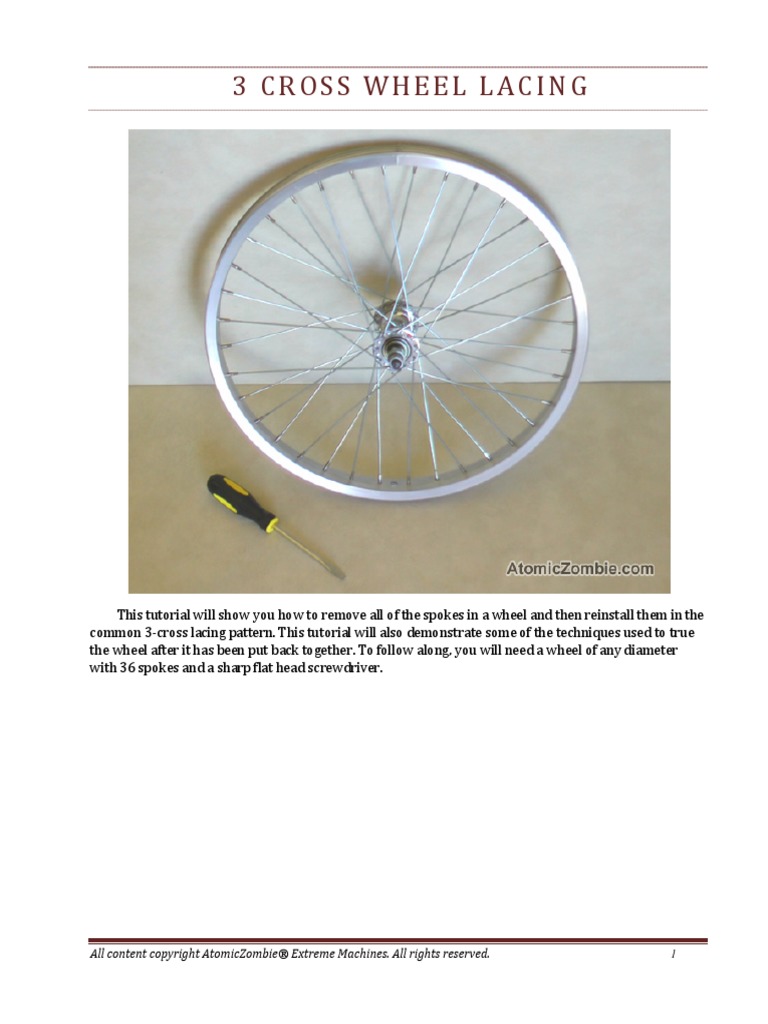 3 Cross Wheel Lacing | PDF | Wheel | Vehicle Parts
