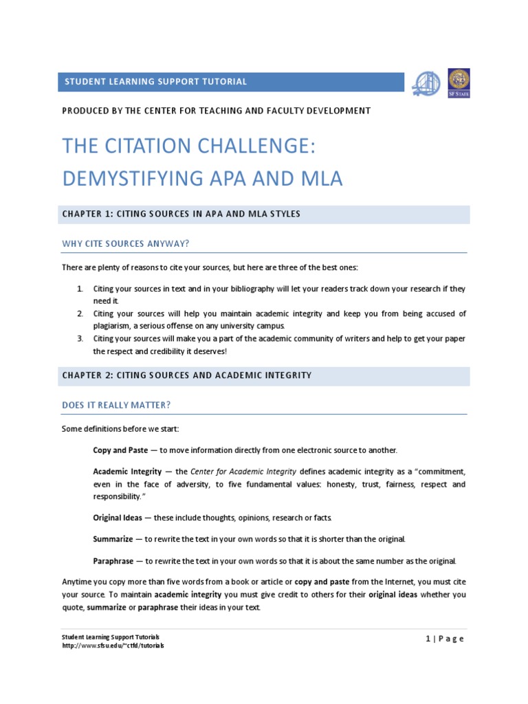 Apa Mla PDF | Download Free PDF | Citation | Apa Style