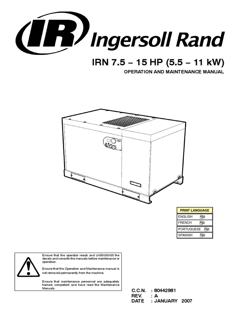 Manual Irn 7-15 PDF | PDF | Gas Compressor | Valve