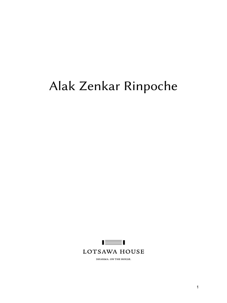 Alak Zenkar Rinpoche Collection - LotsawaHouse | PDF | Nyingma | Tibet
