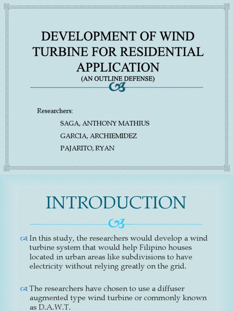 Development of Wind Turbine For Residential Application | PDF | Wind ...