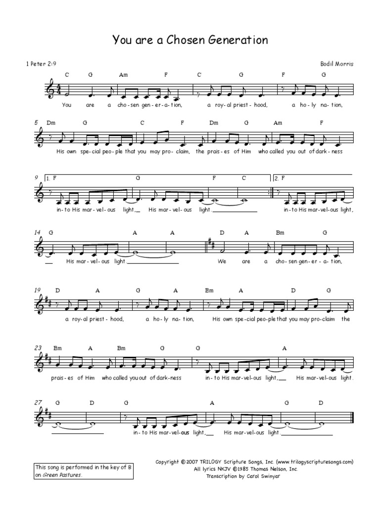 You Are A Chosen Generation | PDF