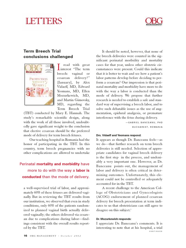 VBAC Score | PDF | Caesarean Section | Childbirth