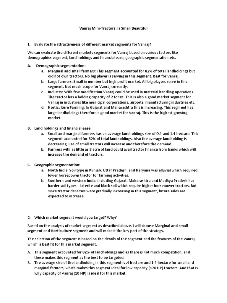 Vanraj Mini Tractors | PDF | Tractor | Farmer