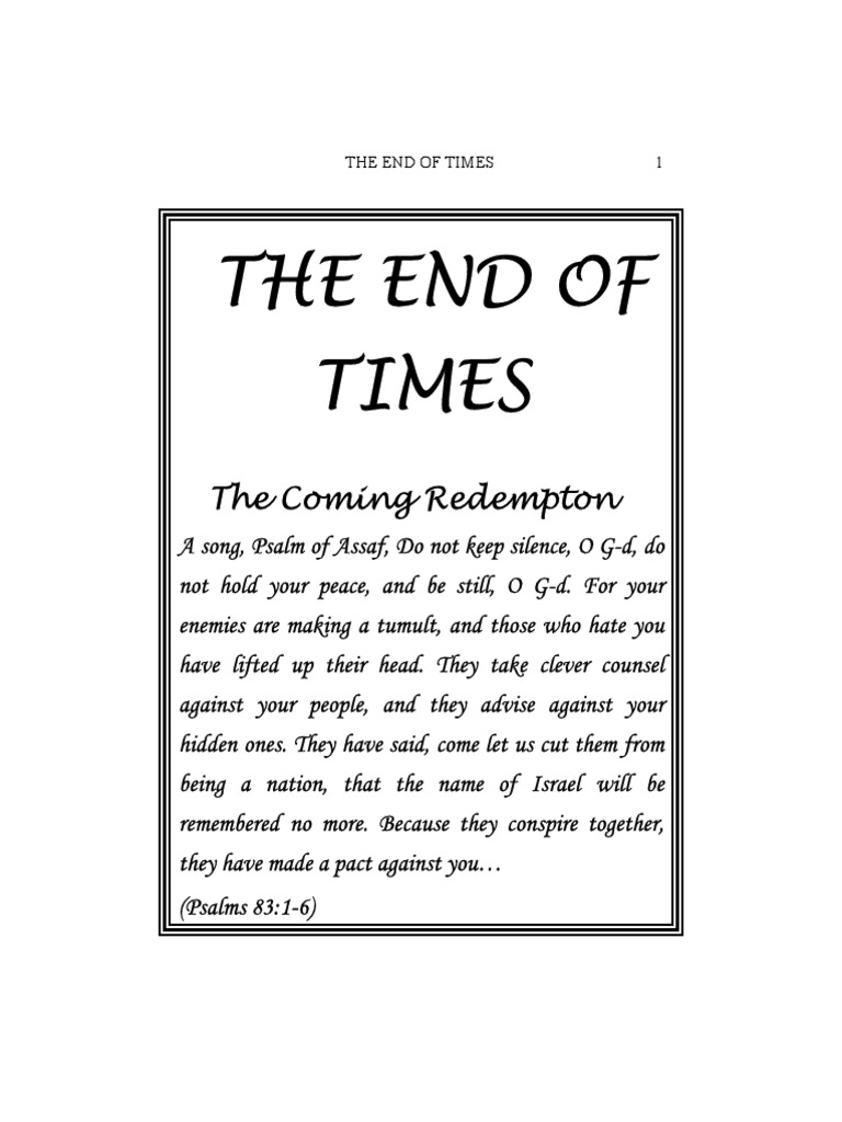 The End of Times | PDF | End Time | Book Of Zechariah