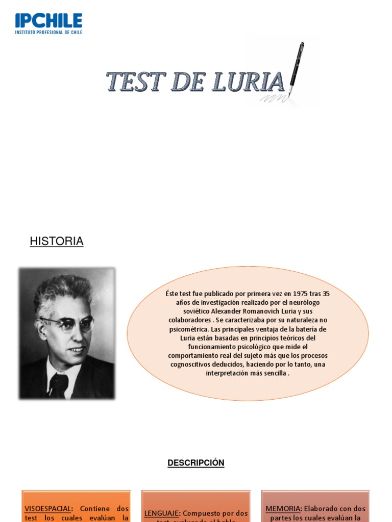 Test de Luria: Evaluación Cognitiva | PDF | Memoria | Percepción