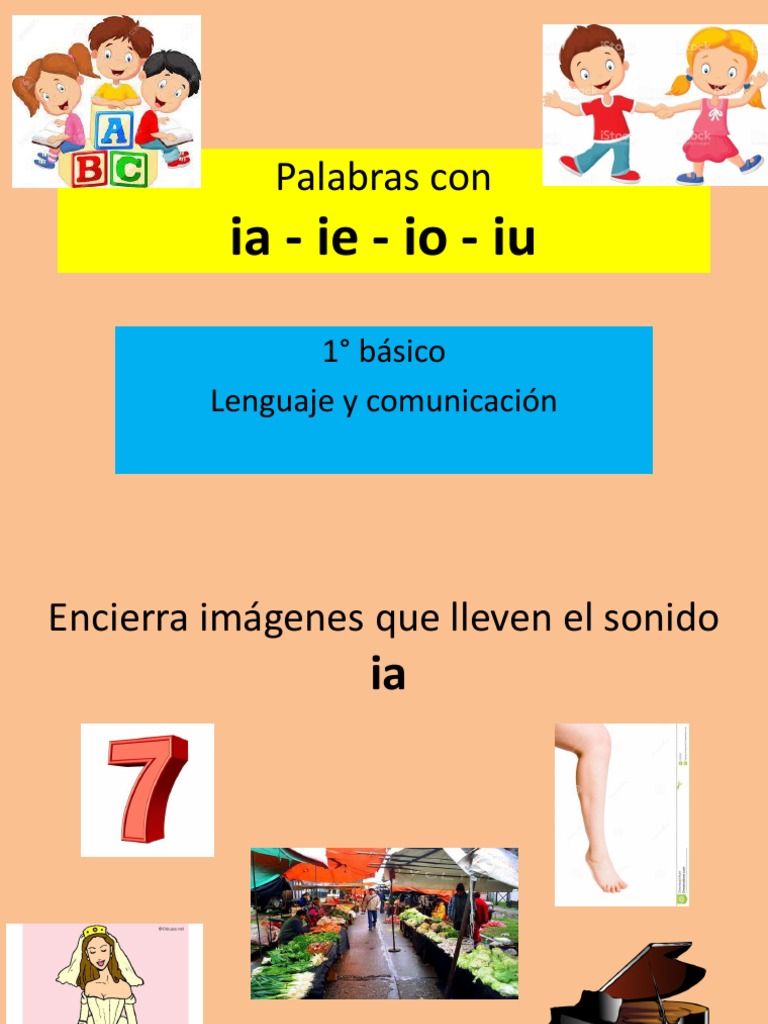 Palabras Con Ia Ie Io Iu | PDF