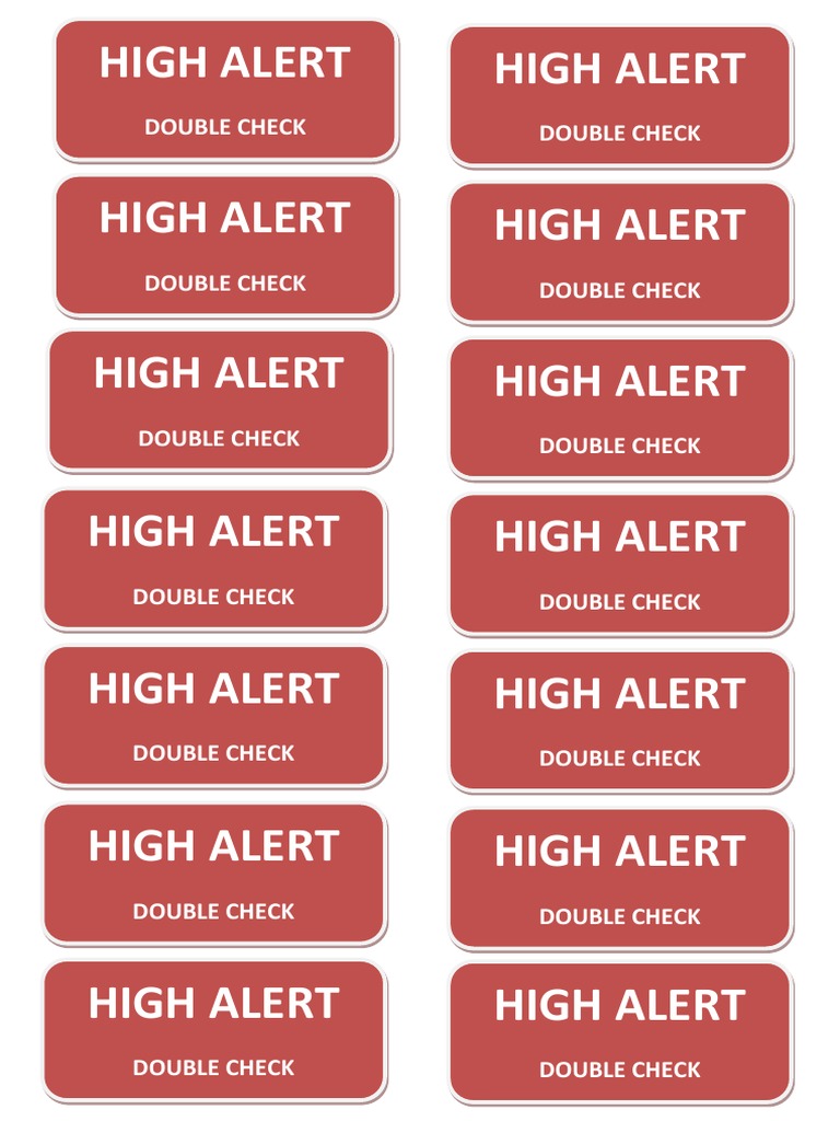 Label High Alert | PDF
