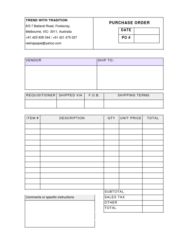Sample Purchase Order | Unduh gratis PDF | Government Finances | Taxes