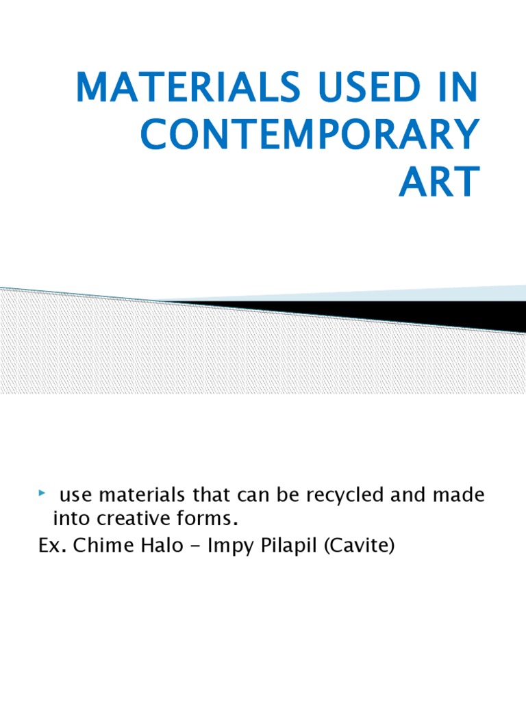 Materials and Techniques in Contemporary Art | PDF | Art