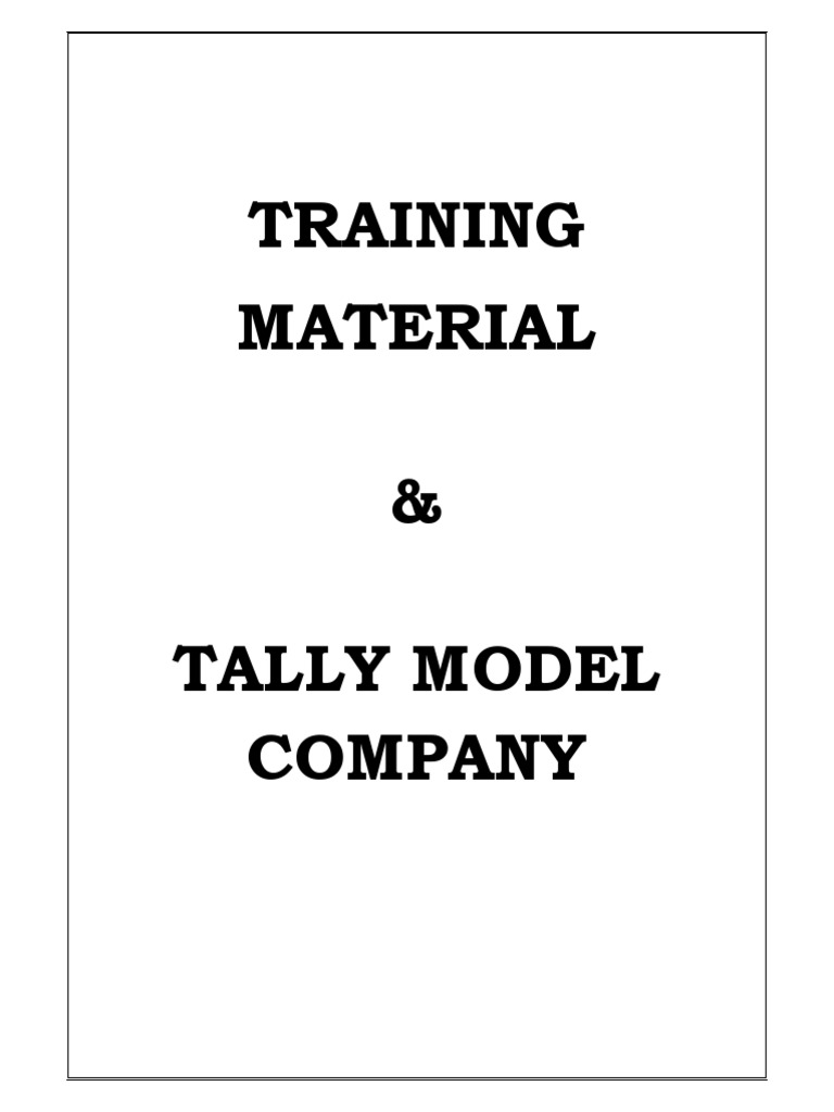 CAS Tally TRAINING Material PDF | PDF | Debits And Credits | Payments