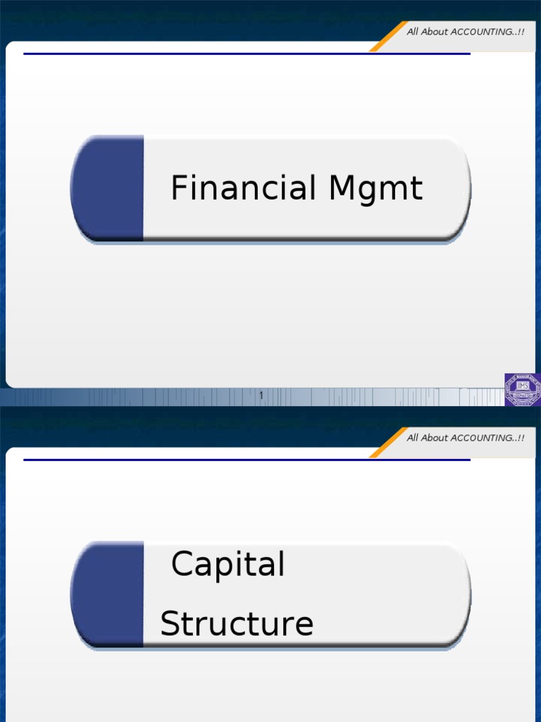 Financial MGMT: All About ACCOUNTING..!! | PDF | Cost Of Capital ...