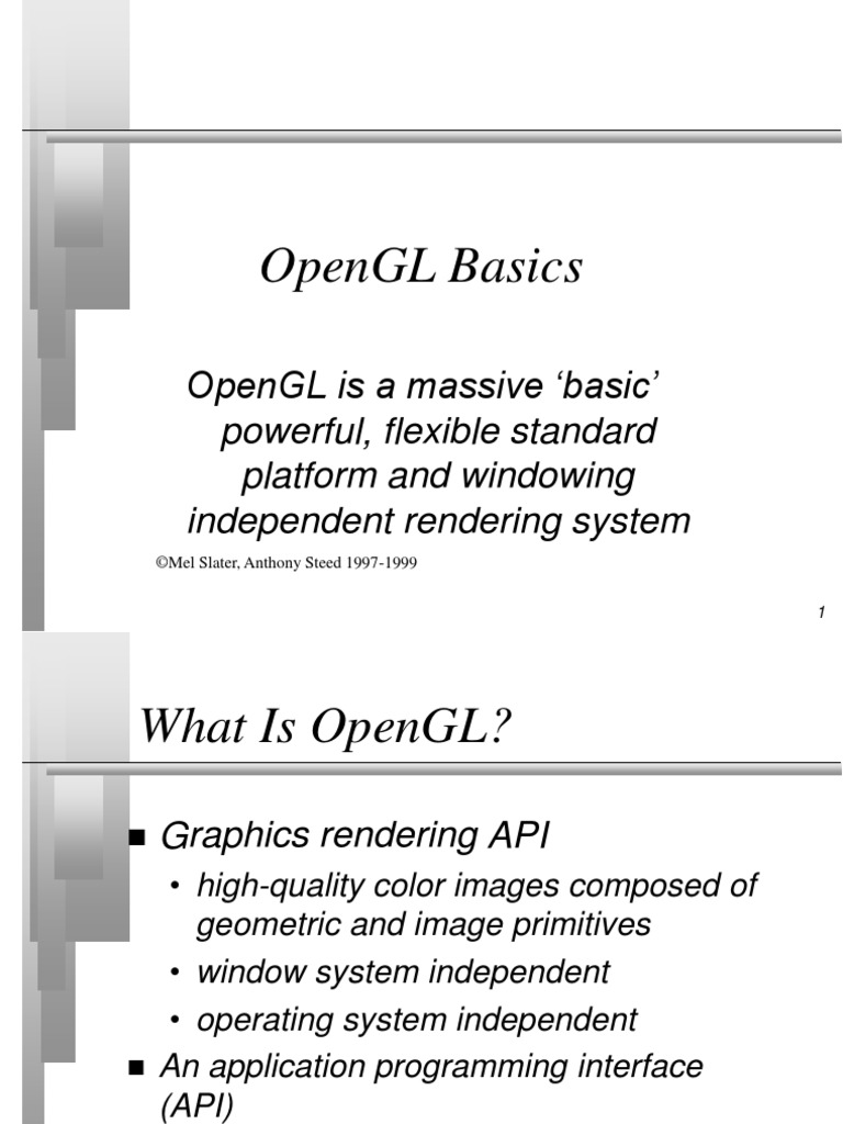 Opengl | PDF | Rendering (Computer Graphics) | Computer Graphics Opengl | PDF | Rendering (Computer Graphics) | Computer Graphics