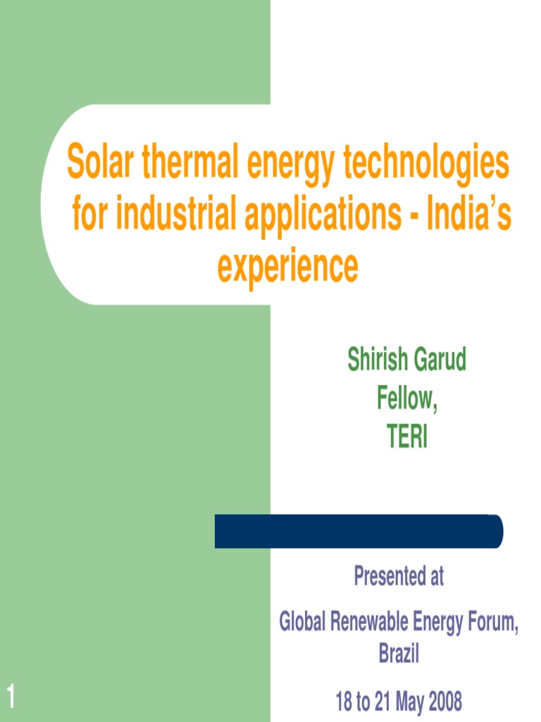 Teri Case Study | PDF | Renewable Energy | Solar Energy