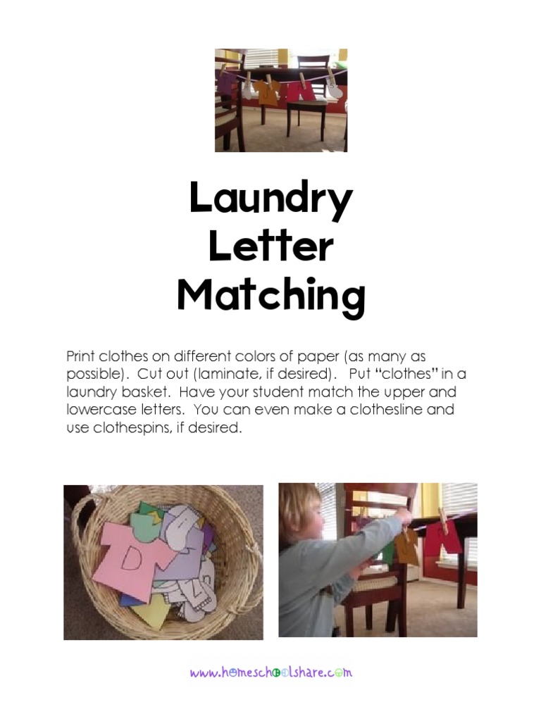 Laundry Letter Matching | PDF | Typography | Text
