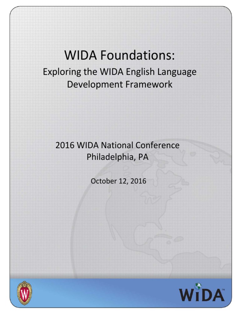 WIDA-Foundations Exploring The WIDA English Language Development ...