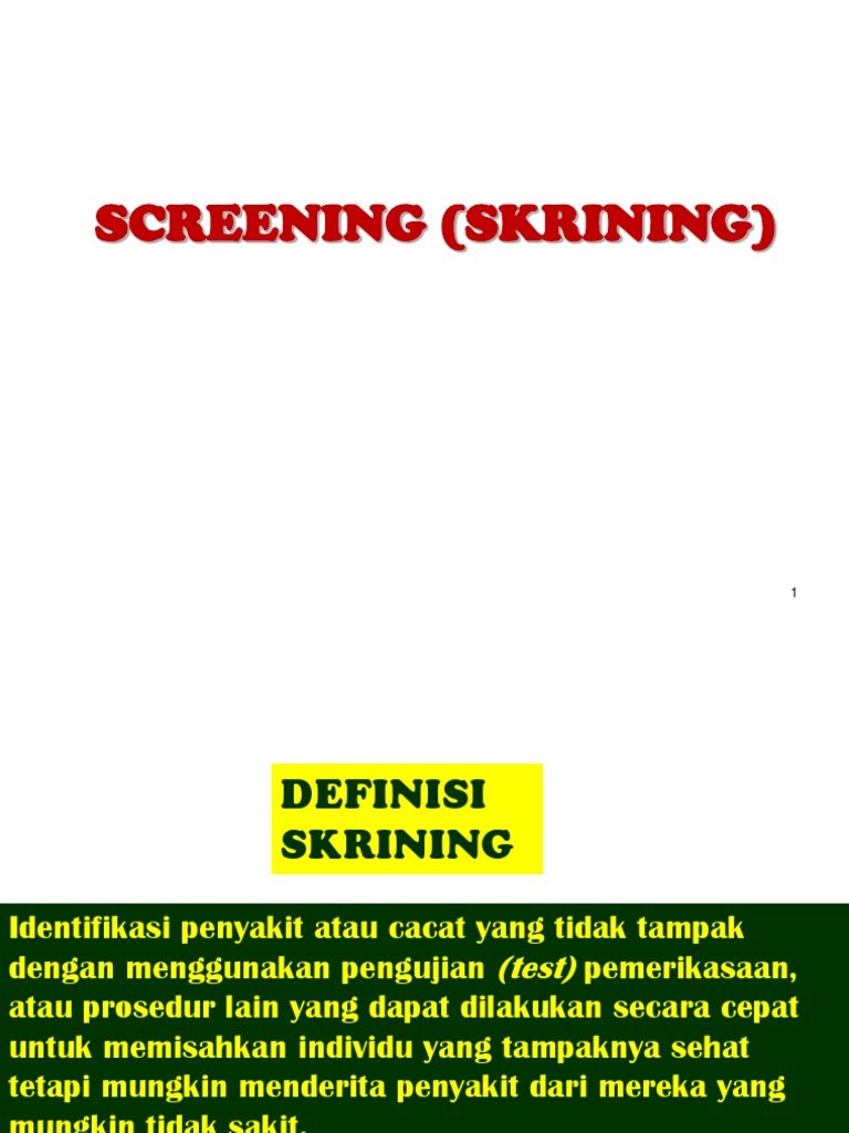 SCREENING (Materi 4) | PDF