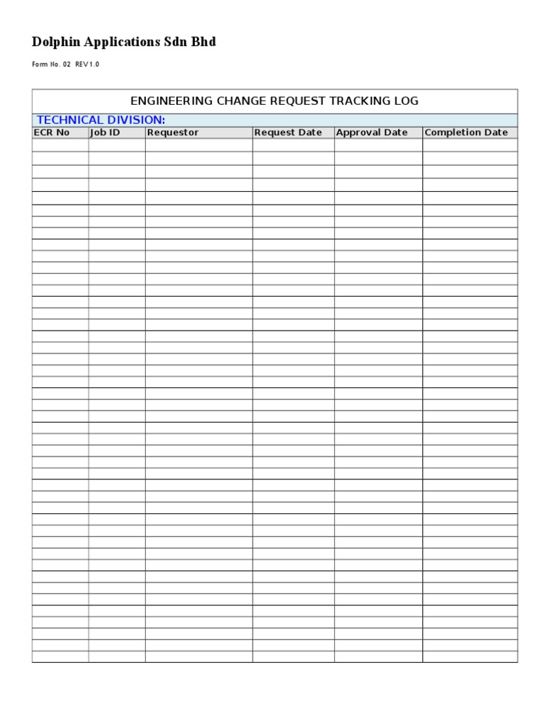 ECR Tracking Log | PDF