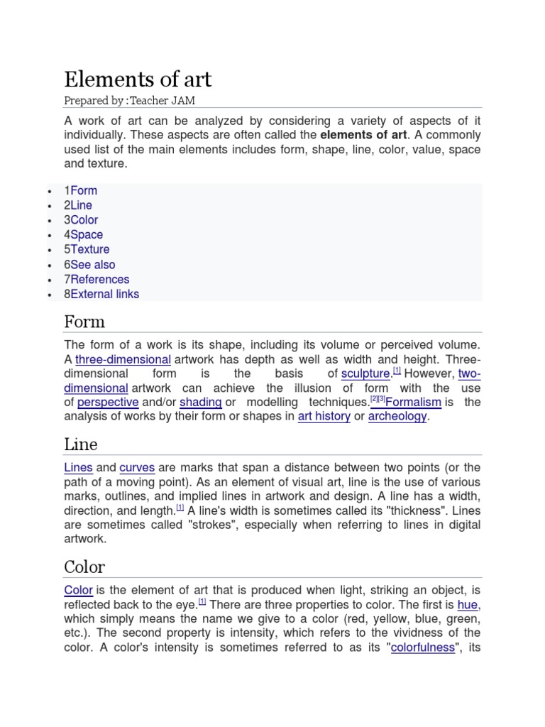 Elements of Art MAPEH | Senses | Graphic Design