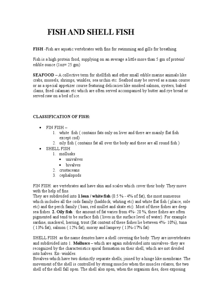Fish New | PDF | Shellfish | Mollusca