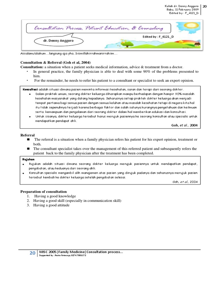 Consultation Process Patient Education Counseling PDF | PDF