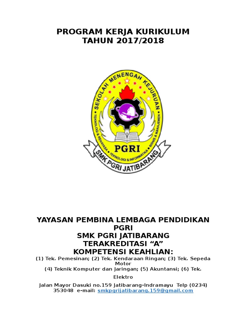 Cover Program Kerja Kurikulum | PDF