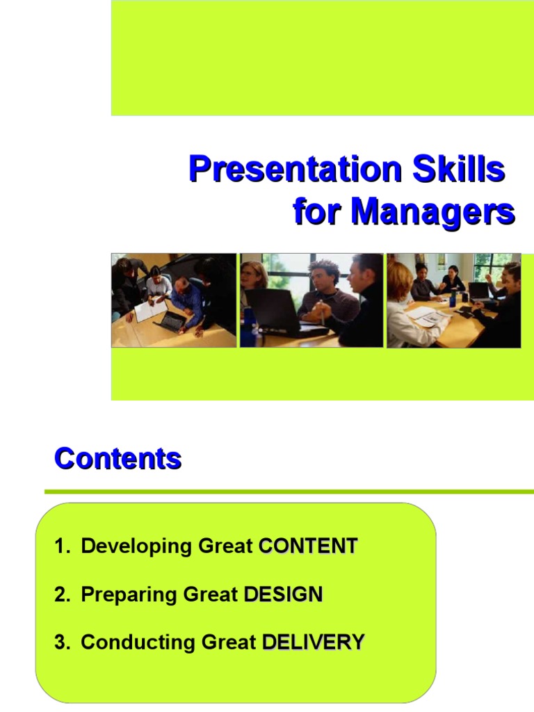 Presentation Skills For Managers - 2 | PDF | Serif | Body Language