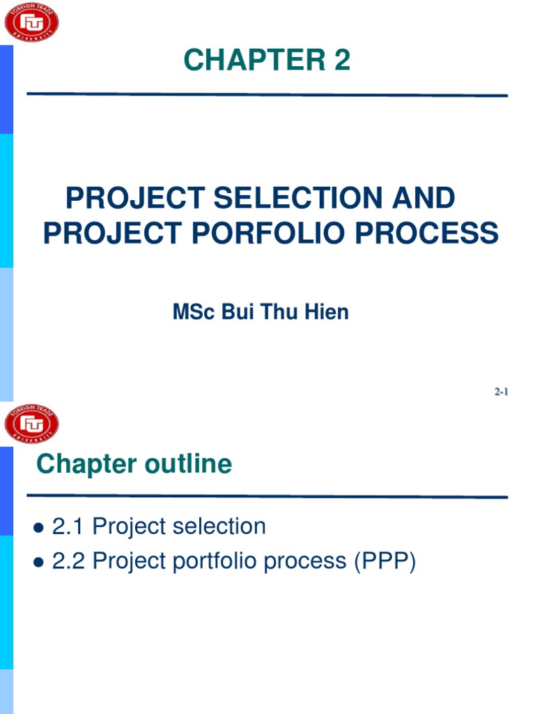 Chapter 2 - Project Selection and Project Portfolio Process | PDF | Internal Rate Of Return ...
