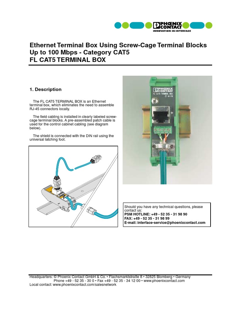 Cat 5 Terminal Box | PDF | Electrical Connector | Electronics