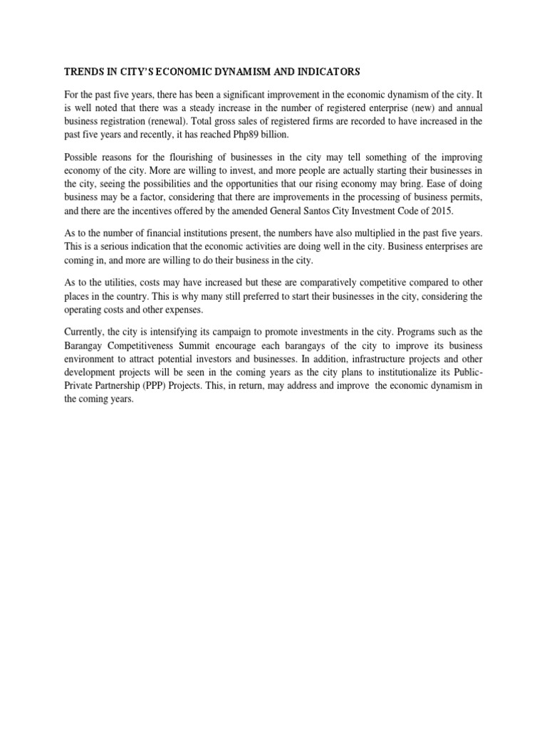 City Economic Growth Trends 2023 | PDF