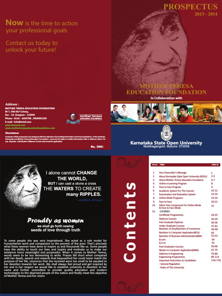 KSOU Prospectus | PDF | Educational Technology | Distance Education