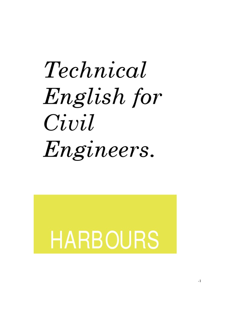 Technical English For Civil Engineers Harbours | PDF | Tide | Pier