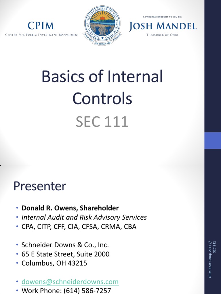 3465-CPIM 2017 - SEC 111 Basics of Internal Controls NPW Columbus PDF ...