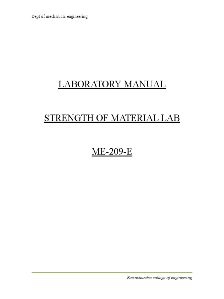 Mos Lab Manual | Download Free PDF | Beam (Structure) | Hardness